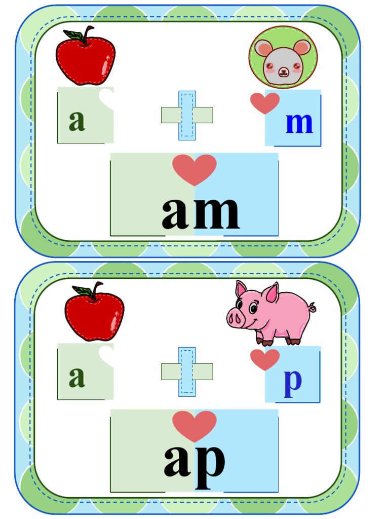 CVC Cards - Short Vowel - A, E, I, O, U | PDF