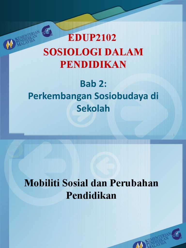 Bab 4 - Mobiliti Sosial & Perubahan Pendidikan | PDF | Ilmu Sosial