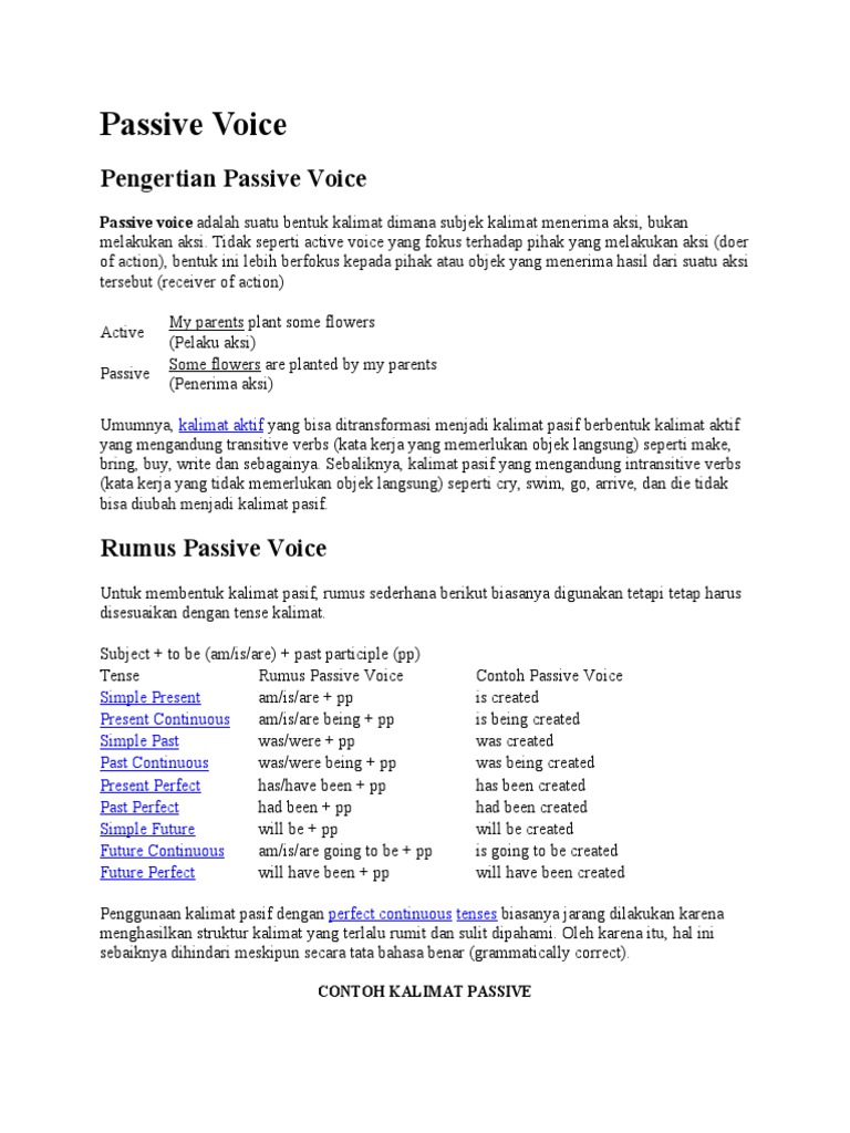 Passive Voice | PDF