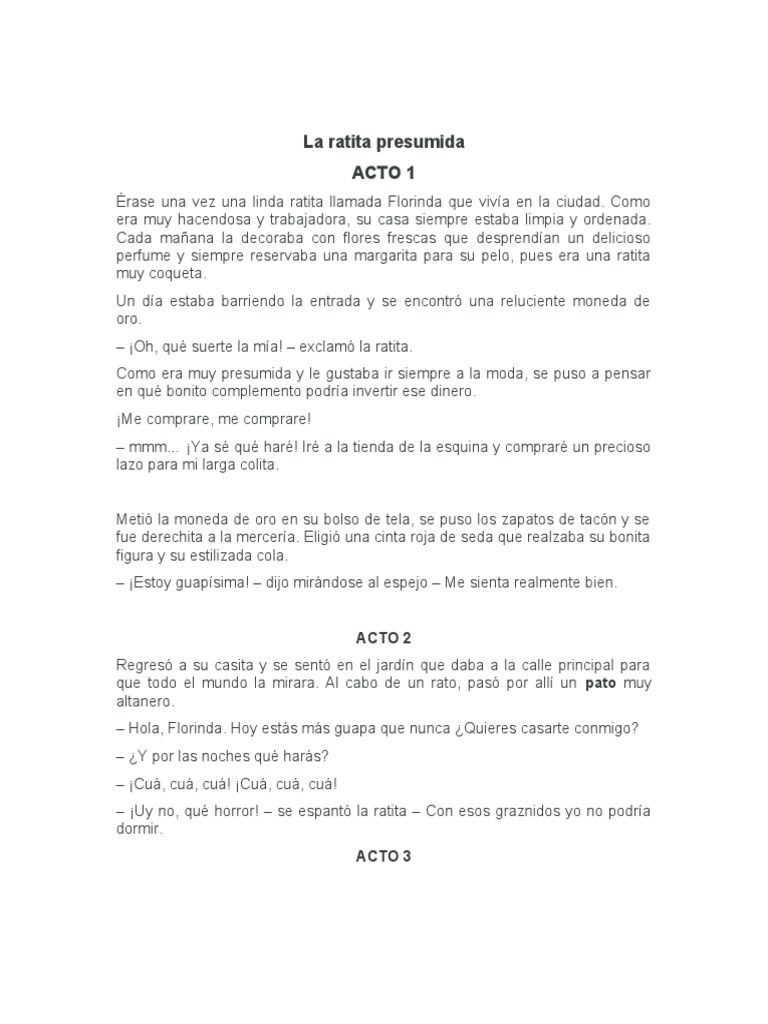 LA RATITA PRESUMIDA - Docx X | PDF | Gatos