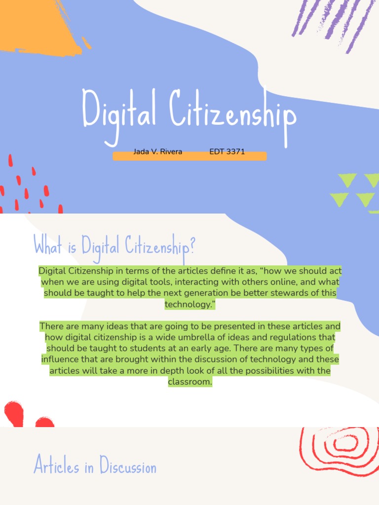 Digital Citizenship | PDF | Citizenship | Communication
