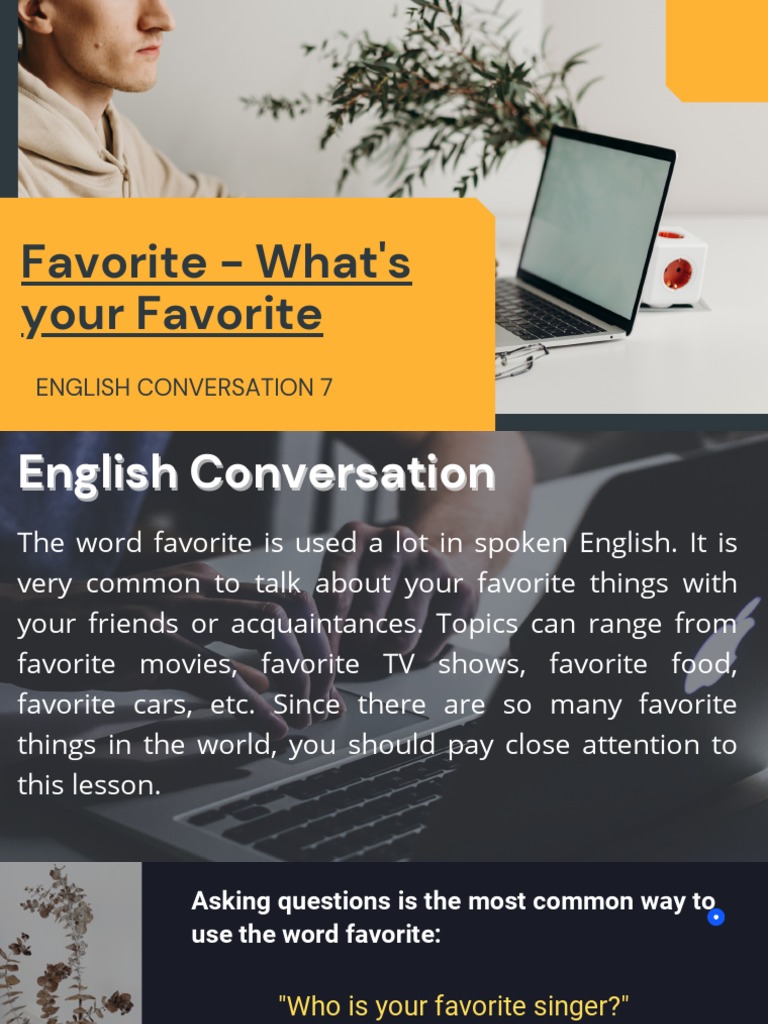 English Conversation 7 Favorite - What's Your Favorite | PDF ...