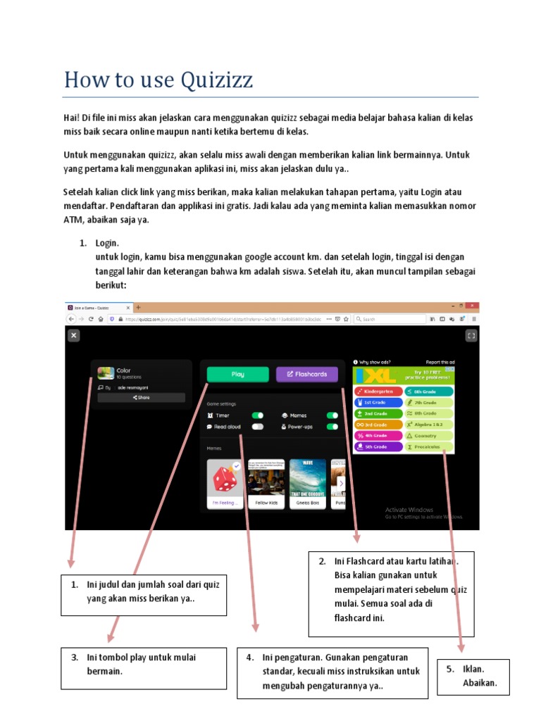 Quizizz Rules | PDF
