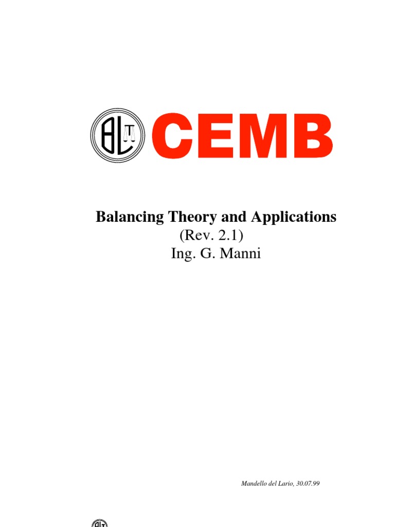 Balancing Theory | PDF | Rotation Around A Fixed Axis | Transmission (Mechanics)