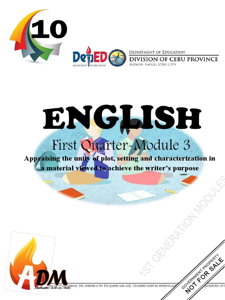 Appraising The Unity of Plot, Setting and Characterization in A Material Viewed To Achieve The ...