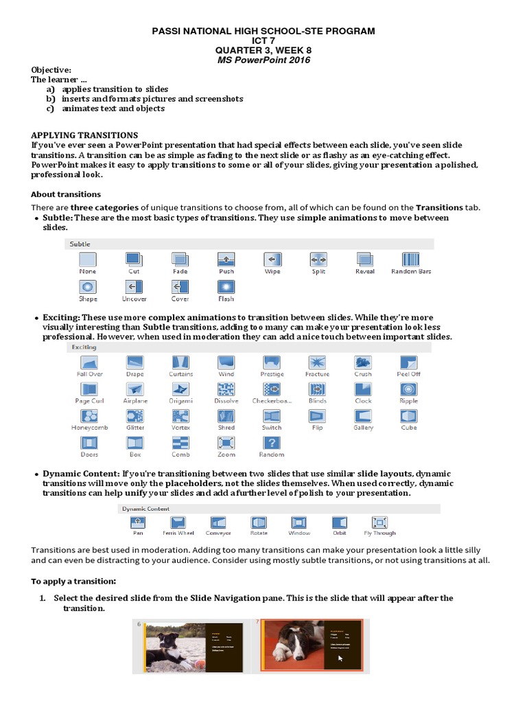 Ict 7 Q3W8 | PDF | Screenshot | Microsoft Power Point