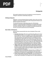 Unit 1 Assignment Netiquette | PDF