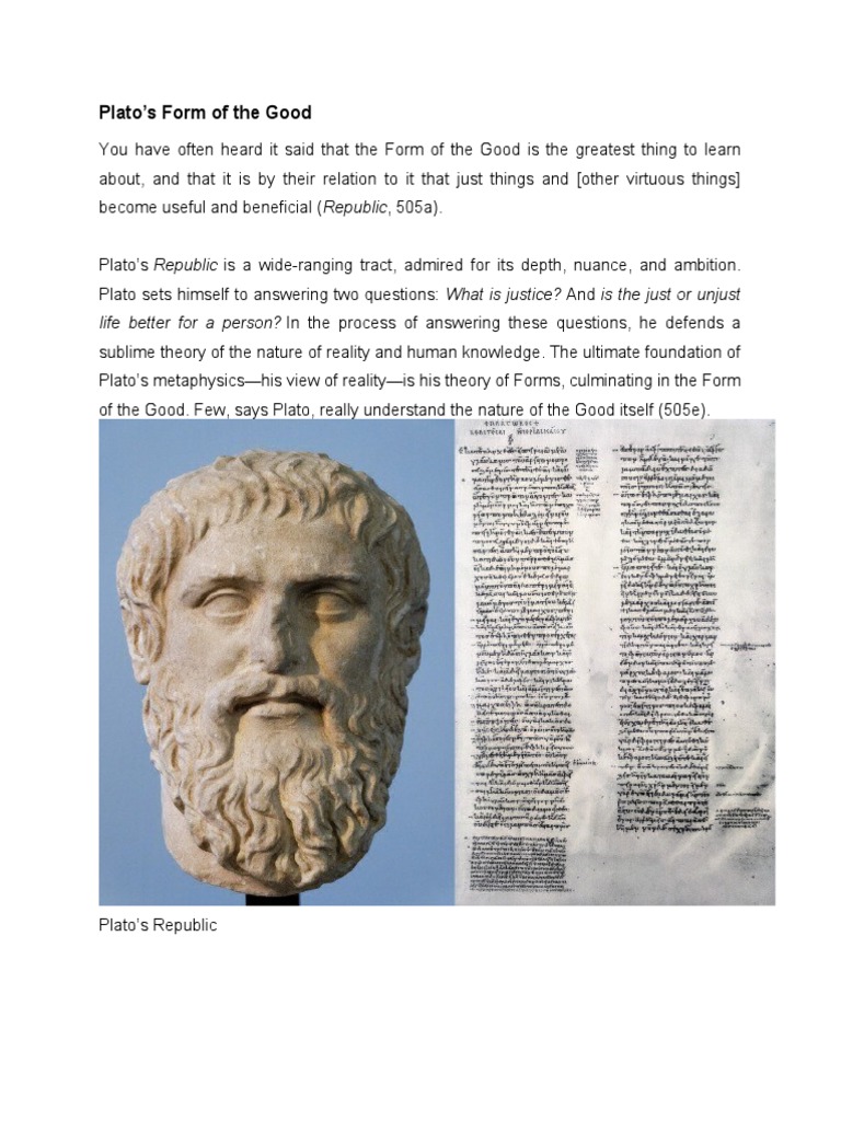 Plato's Form of the Good Explained | PDF | Plato | Platonism