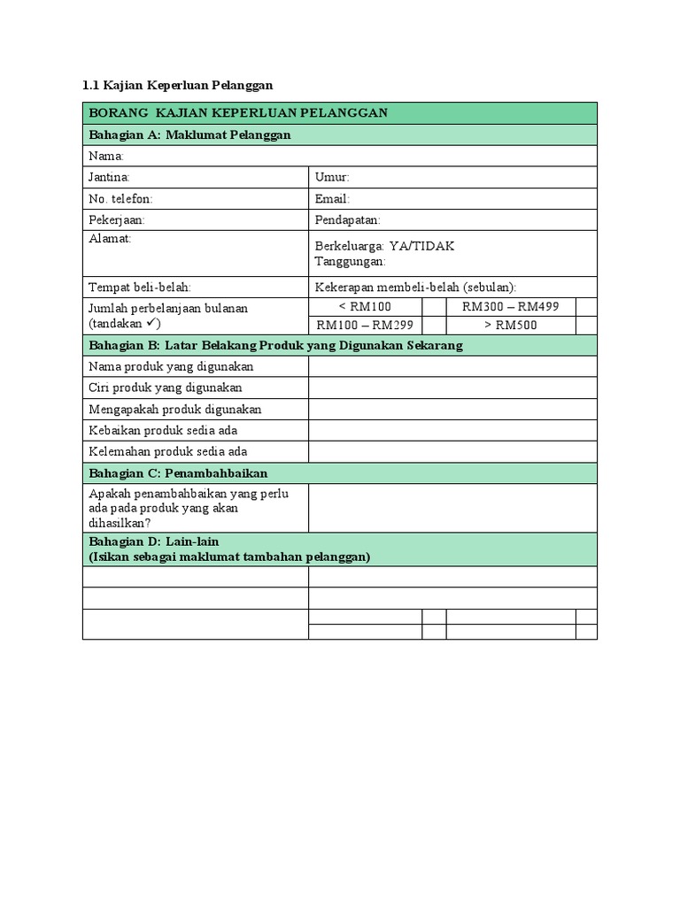 Jadual Dokumentasi RBT | PDF