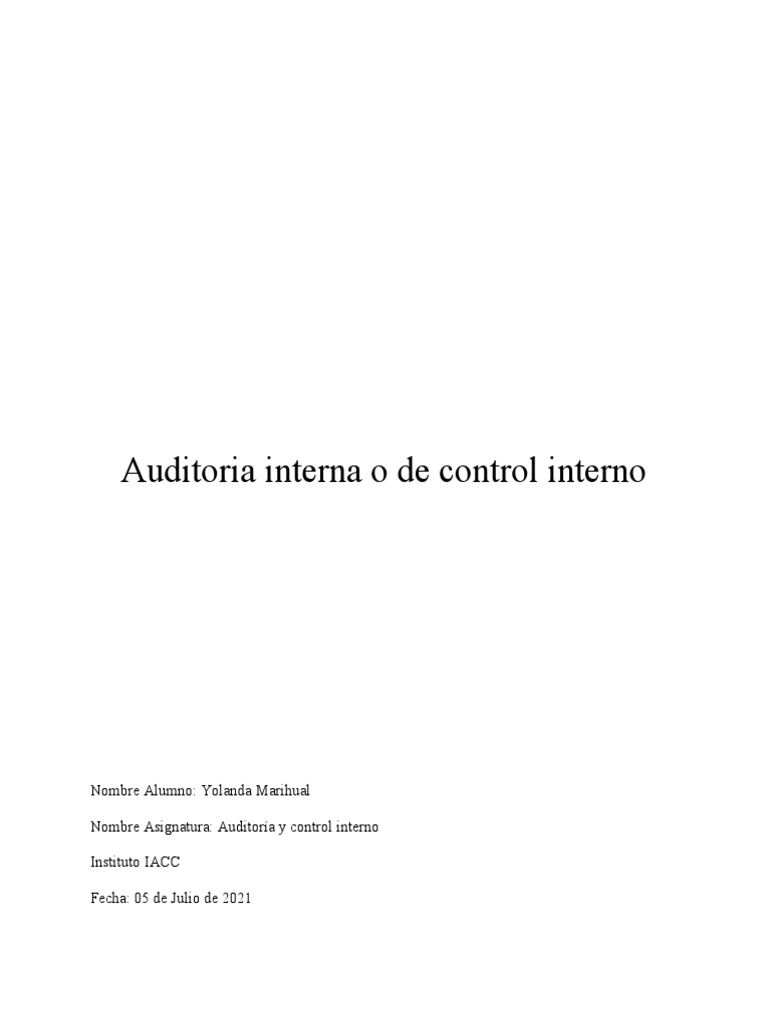 Auditoría interna: hallazgos y riesgos detectados | PDF | Auditoría | Contralor