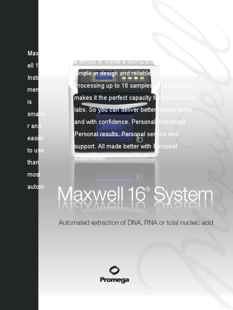 Brochure Maxwell 16 | PDF | Polymerase Chain Reaction | Biochemistry