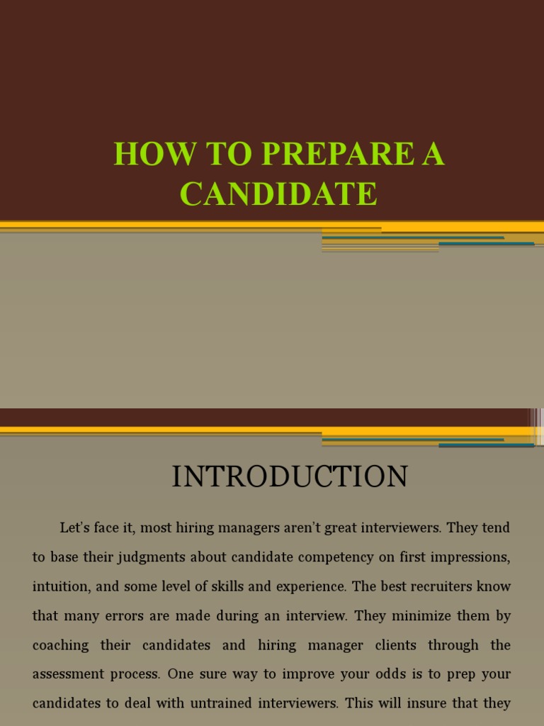 Preparing Candidates for Success: A Guide to Effective Candidate ...