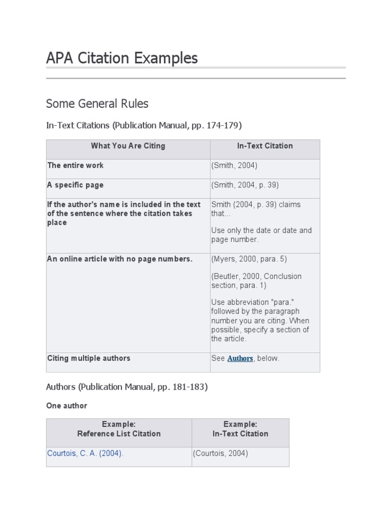 Apa Citation Example | PDF | Citation | Apa Style