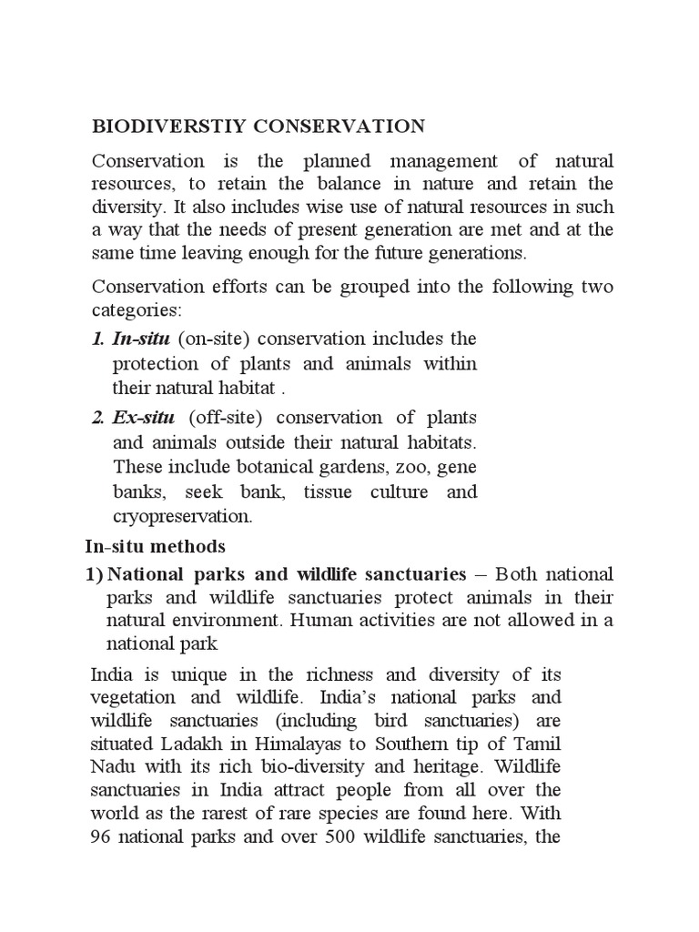 Biodiversity Loss and Biodiversity Conservation | PDF | Biodiversity ...