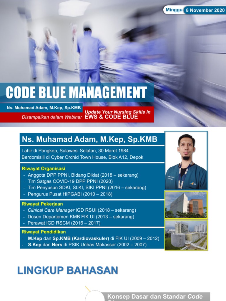 Webinar Code Blue Management - Adam | PDF | Kesehatan Holistik | Sains ...