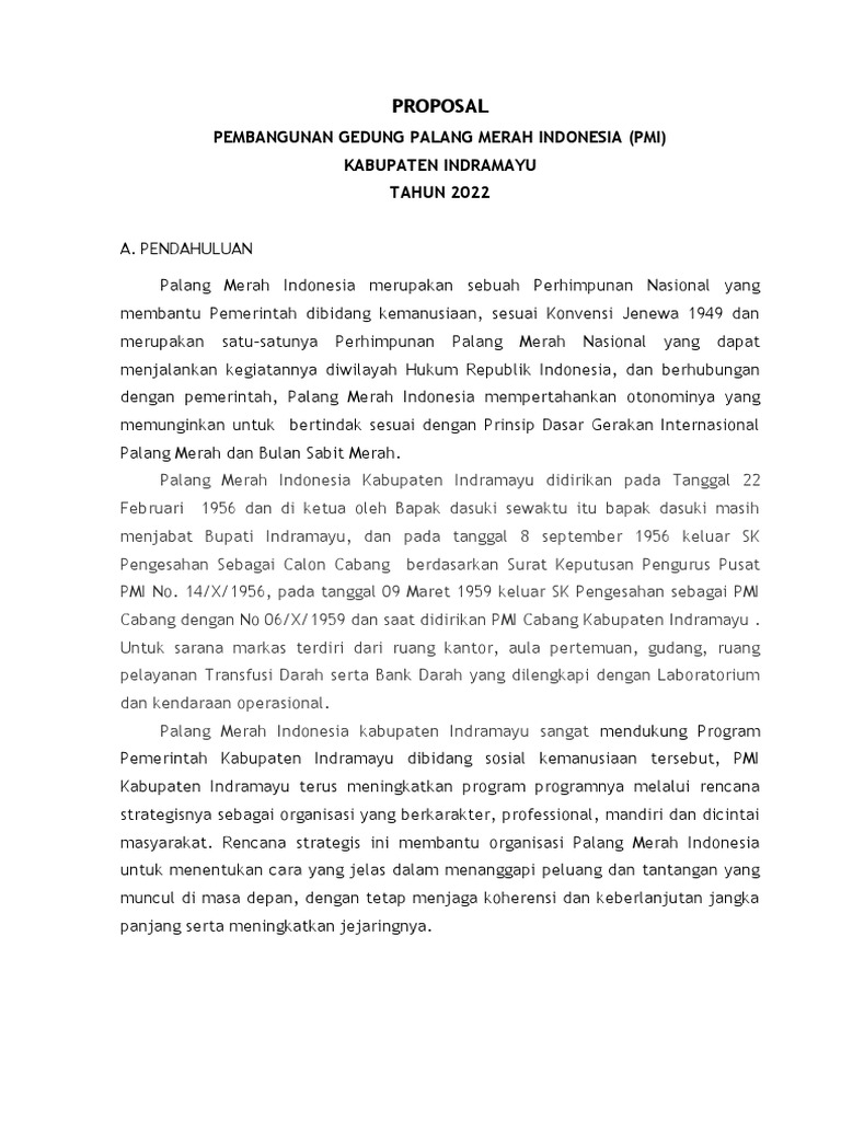 Proposal BANGUNAN PMI | PDF