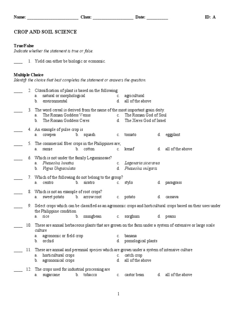 Crop and Soil Science | PDF | Soil | Photosynthesis