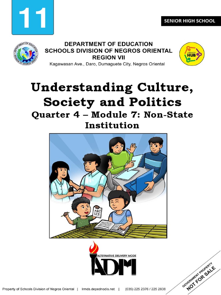 Understanding Culture, Society and Politics: Quarter 4 - Module 7: Non ...