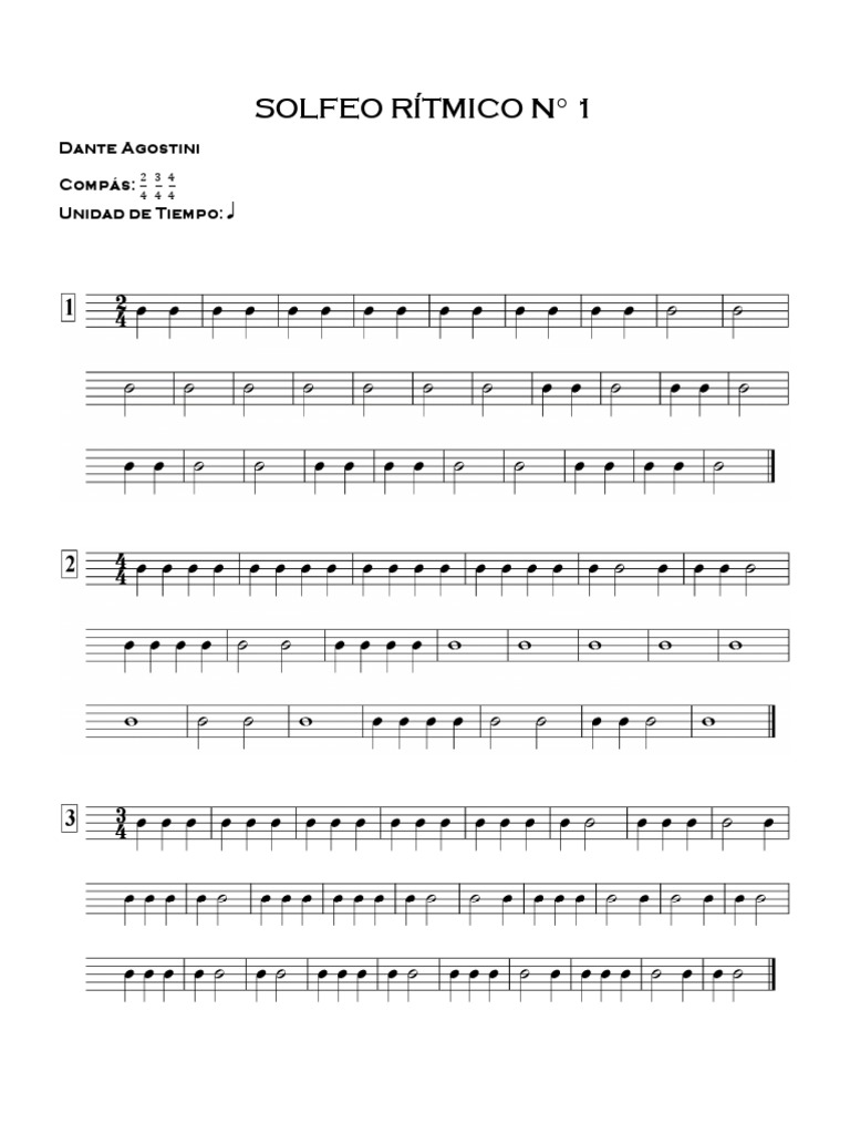 Solfeo Rítmico Dante Agostini | PDF