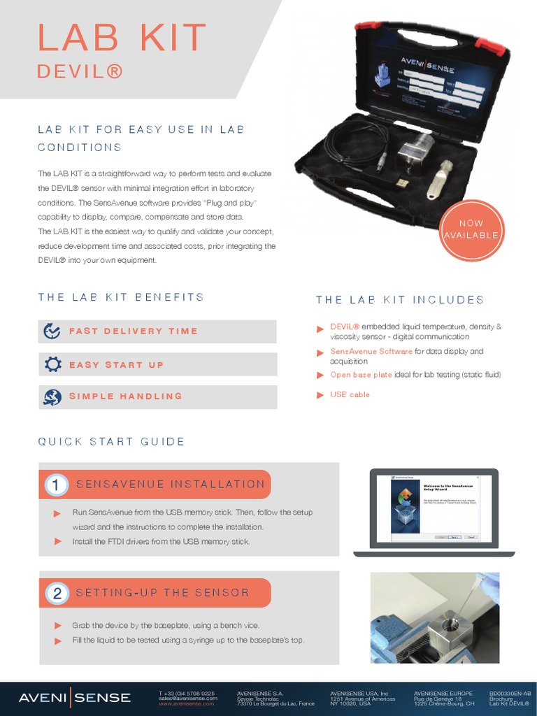 Devil®: Lab Kit For Easy Use in Lab Conditions | PDF | Liquids | Gases