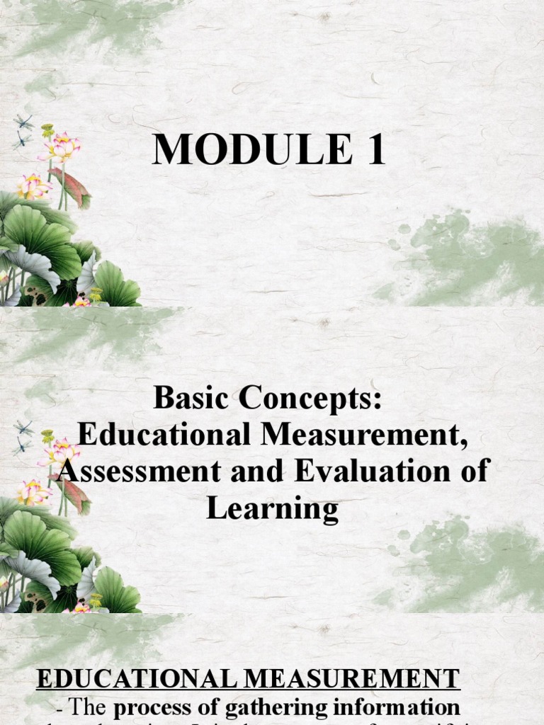 Basic Concepts of Educational Measurement, Assessment and Evaluation of ...