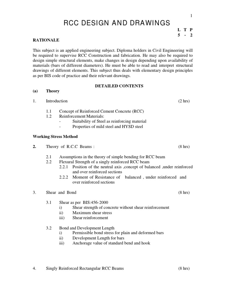 RCC Design | PDF | Bending | Beam (Structure)