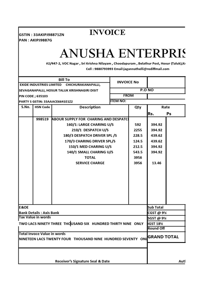Invoice Formats | Download Free PDF | Invoice | Economies
