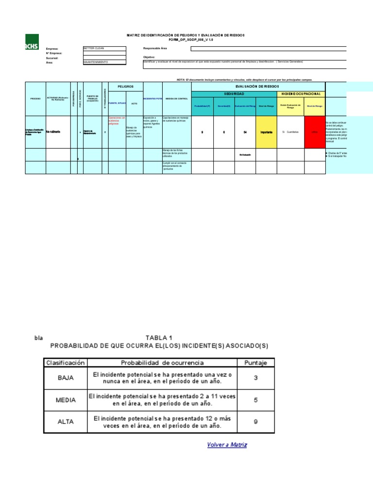 Formato Matriz Iper | PDF | Seguridad y salud ocupacional