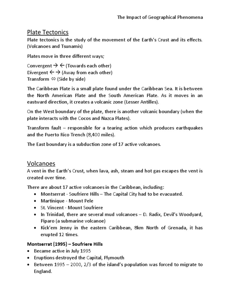 Geographical Phenomena in the Caribbean | PDF | Coral Reef | Physical ...