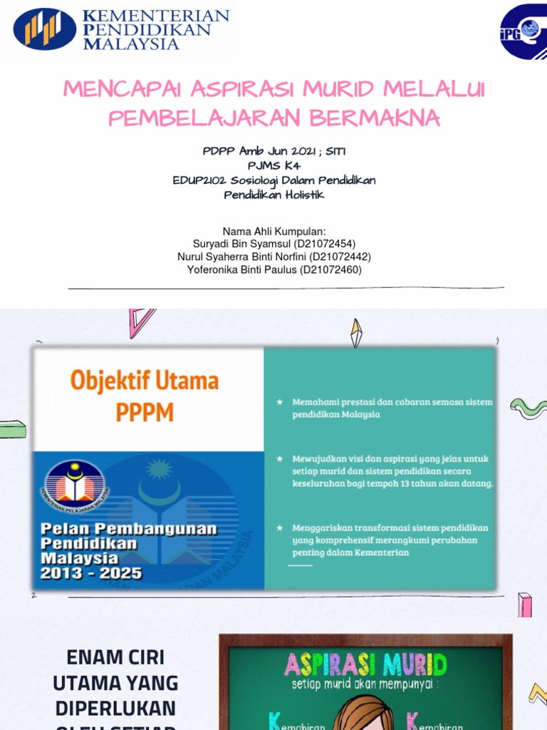 4.0 Mobiliti Sosial Dan Perubahan Pendidikan PDPP PJMSSR4 Amb Jun 2021 Tutorial 3 | PDF