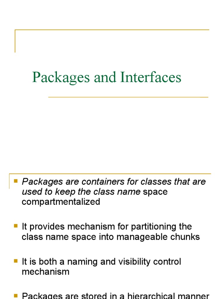 Packages and Interfaces | PDF | Class (Computer Programming) | Method ...