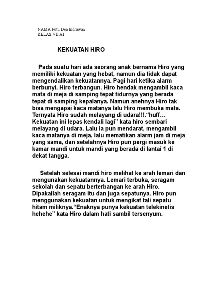 Cerita Fantasi (Kekuatan Hiro) | PDF