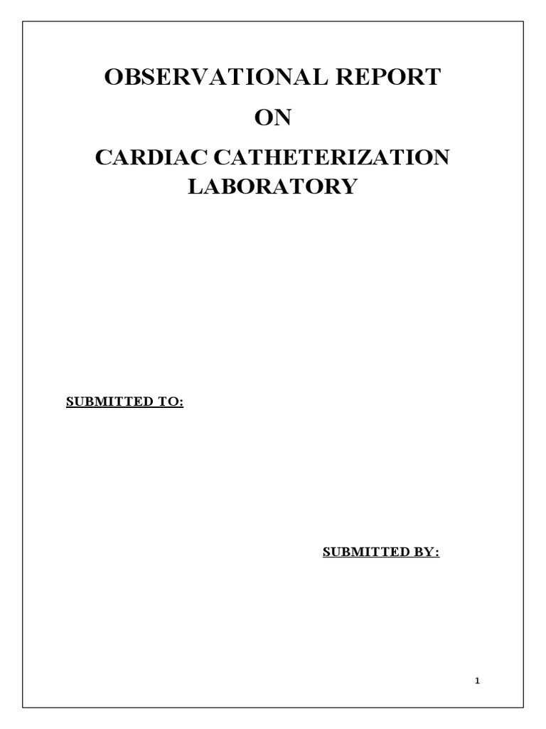Cardiac Cath Lab Report | PDF | Percutaneous Coronary Intervention ...
