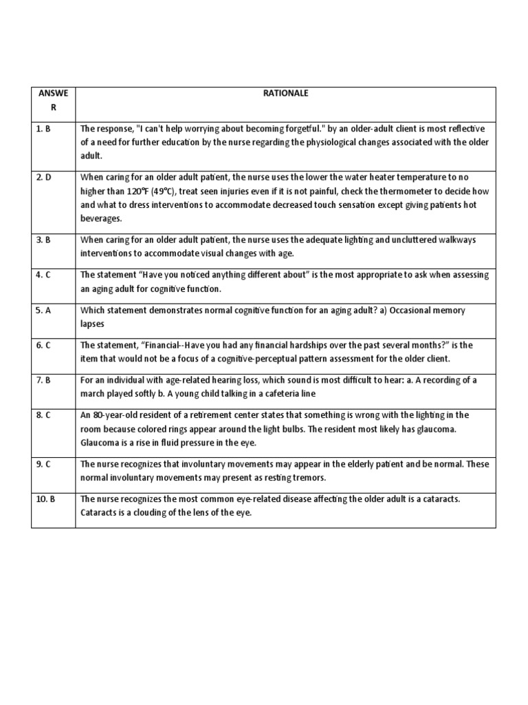 Assessing cognitive function in older adults | PDF