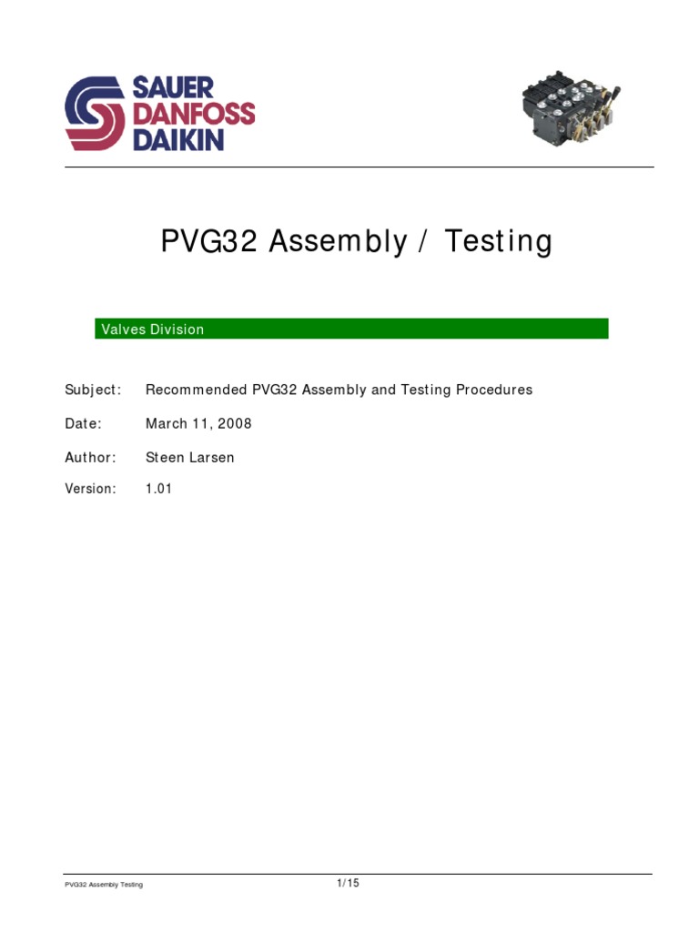 PVG32 Assembly Testing | PDF | Valve | Screw