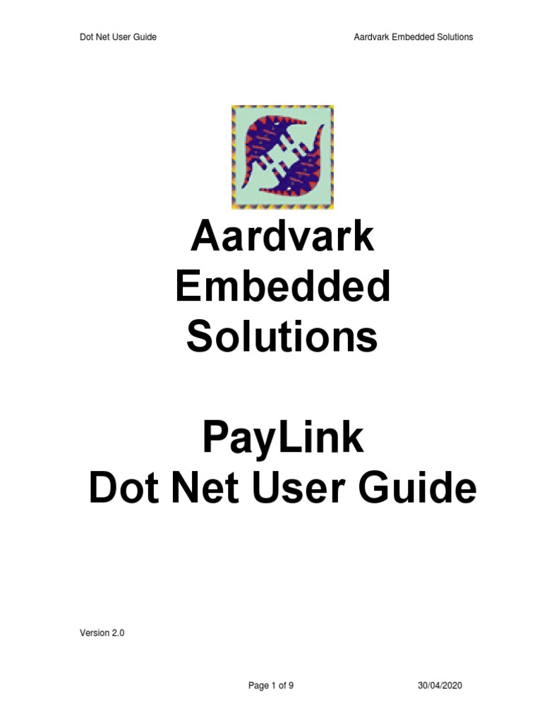 Dot Net User Guide Aardvark Embedded Solutions | PDF | Microsoft Visual ...