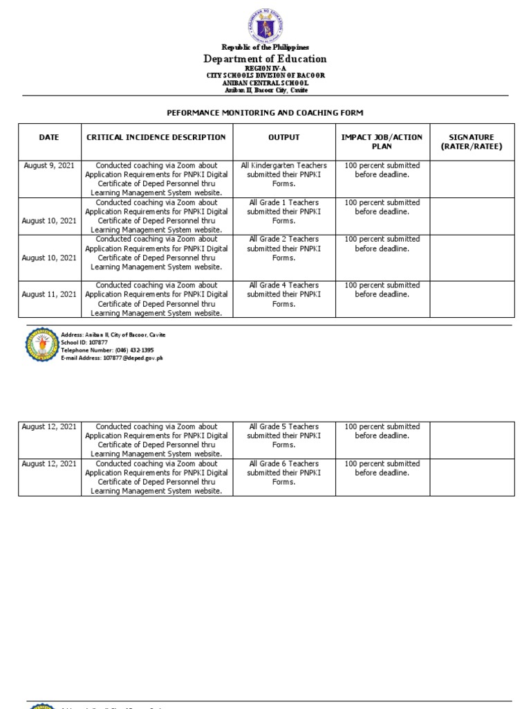 Department of Education: Republic of The Philippines | PDF