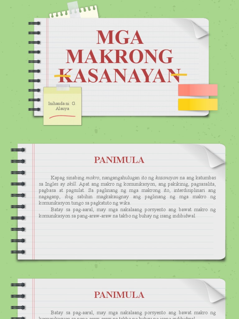 Makrong Kasanayan | PDF