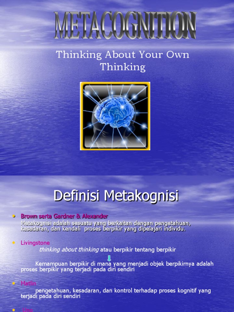 Metakognisi: Kunci Belajar Efektif | PDF