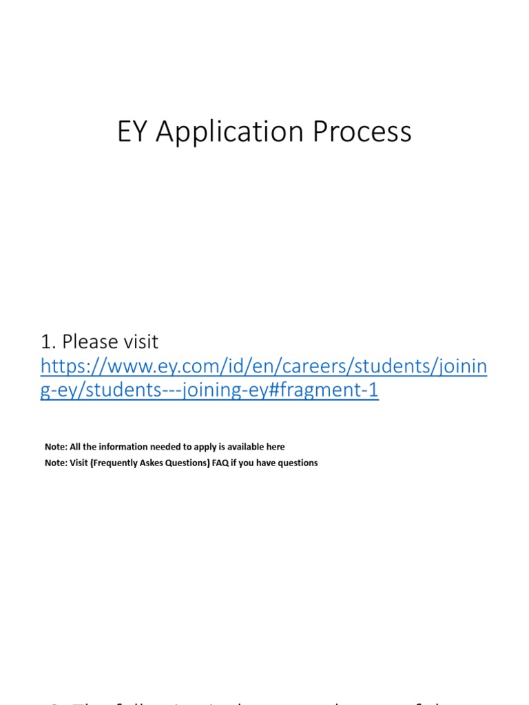 EY Application Process | PDF | Career & Growth | Finance & Money Management