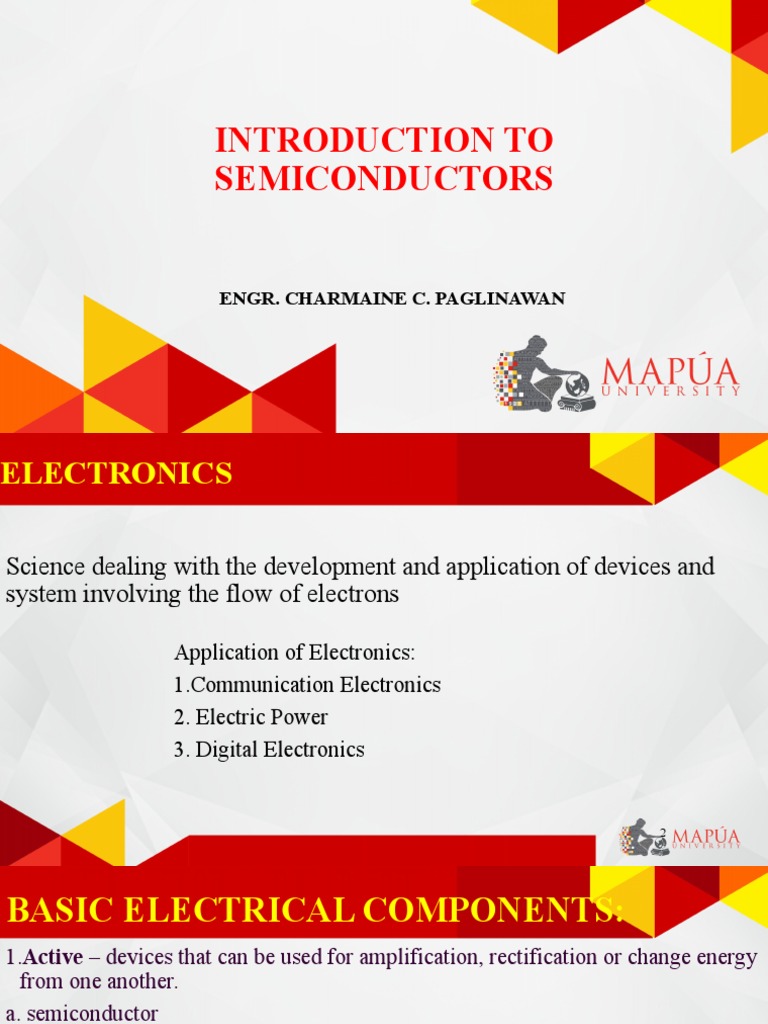 Introduction To Semiconductors: Engr. Charmaine C. Paglinawan | PDF ...