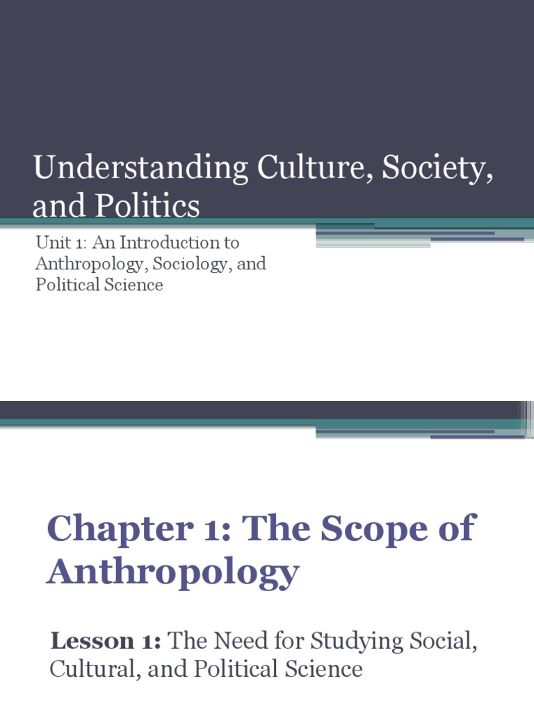 Understanding the Foundations of Anthropology, Sociology, and Political ...