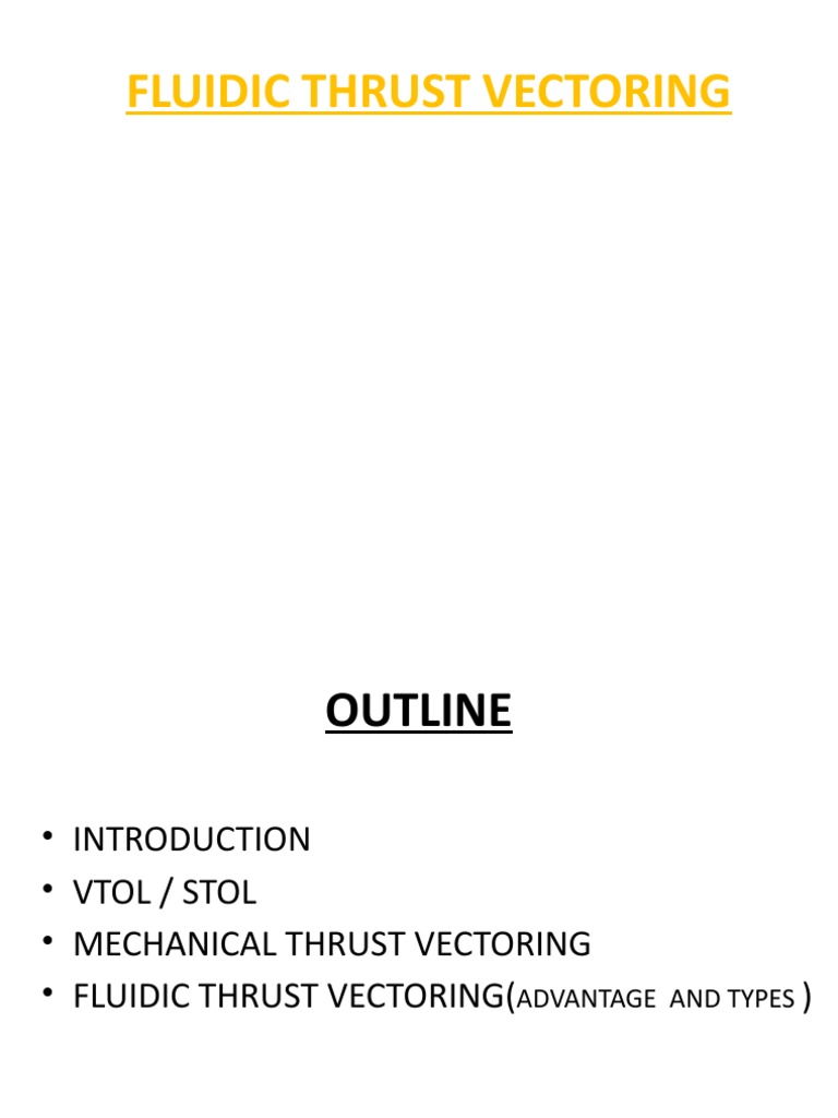 Fluidic Thrust Vectoring | PDF | Nozzle | Thrust