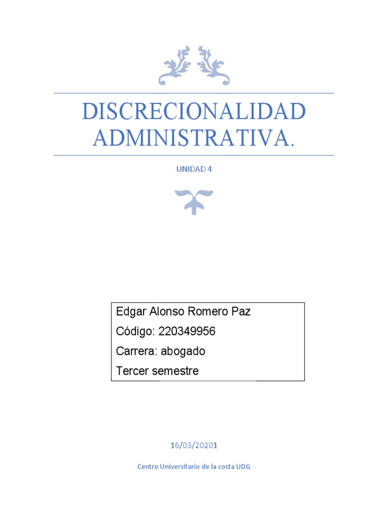 Discrecionalidad Administrativa y Límites | PDF | Regulación | Legislación