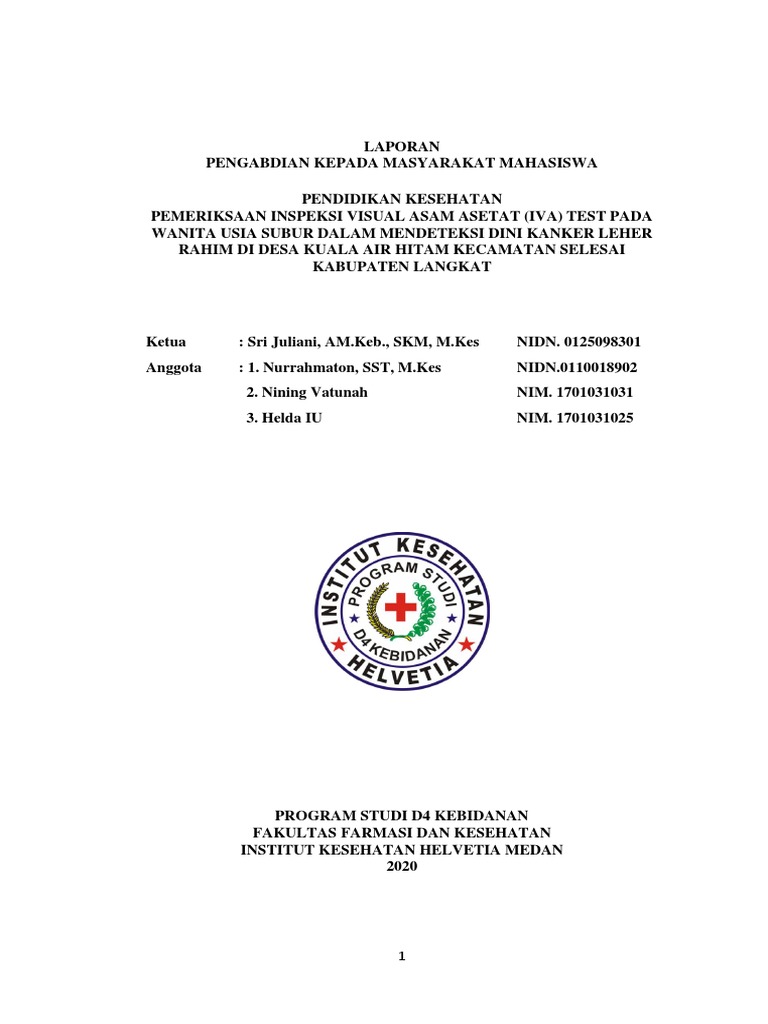 Contoh Laporan Pengabdian Masyarakat Mahasiswa Di Klinik 2021 | PDF
