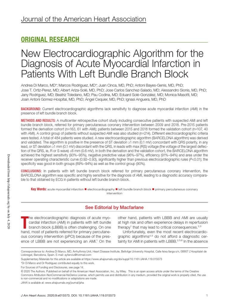 Criterios de Barcelona 2020 | PDF | Electrocardiography | Myocardial ...