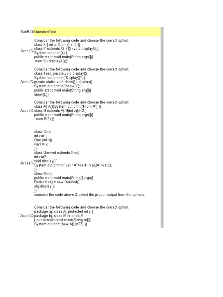 Core Java-Mcqs Modified | PDF | Programming | Constructor (Object ... Core Java-Mcqs Modified | PDF | Programming | Constructor (Object ...
