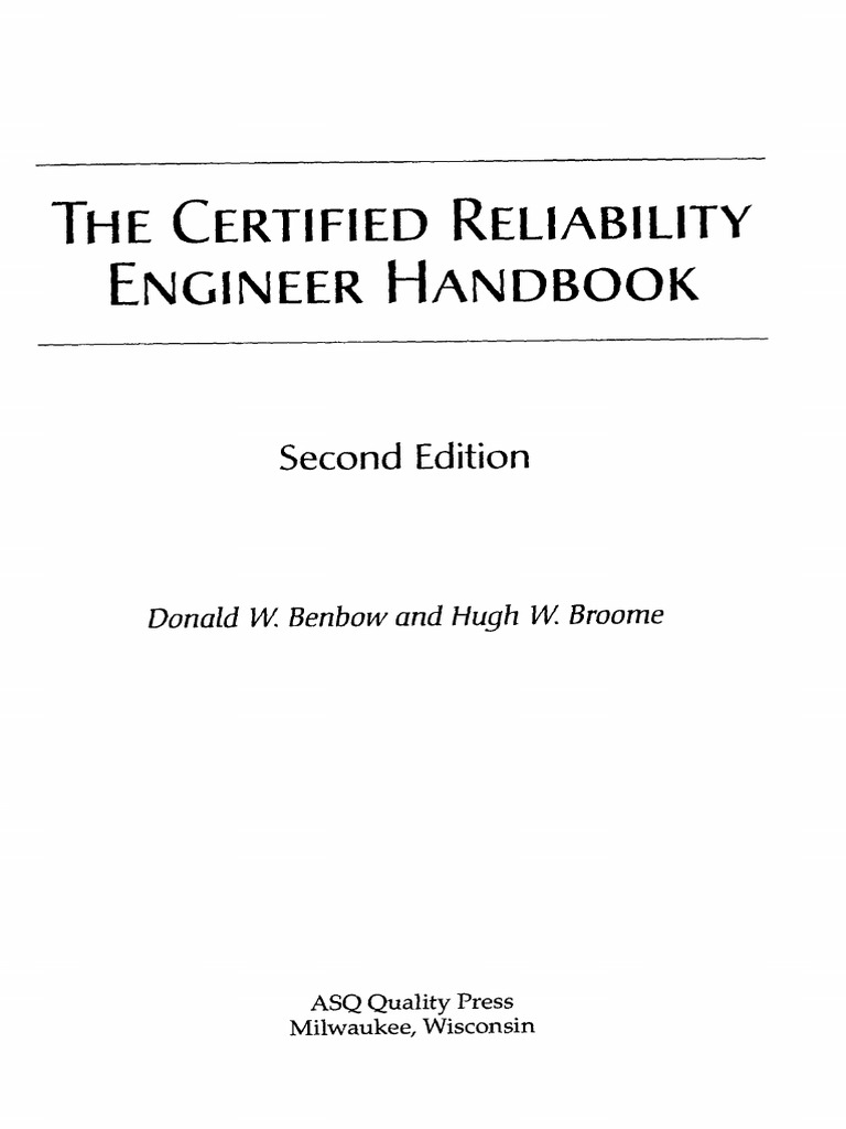 Certified: The Reliability Engineer Handbook | PDF | Reliability ...