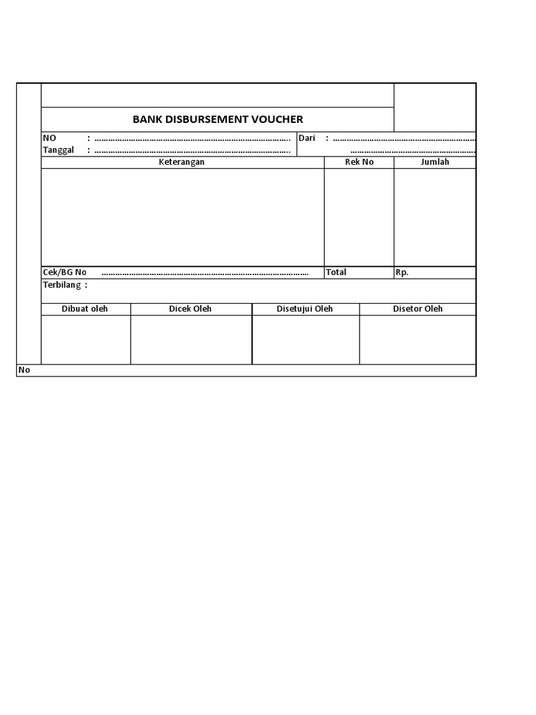 FORM Bank Disbursement Voucher | PDF