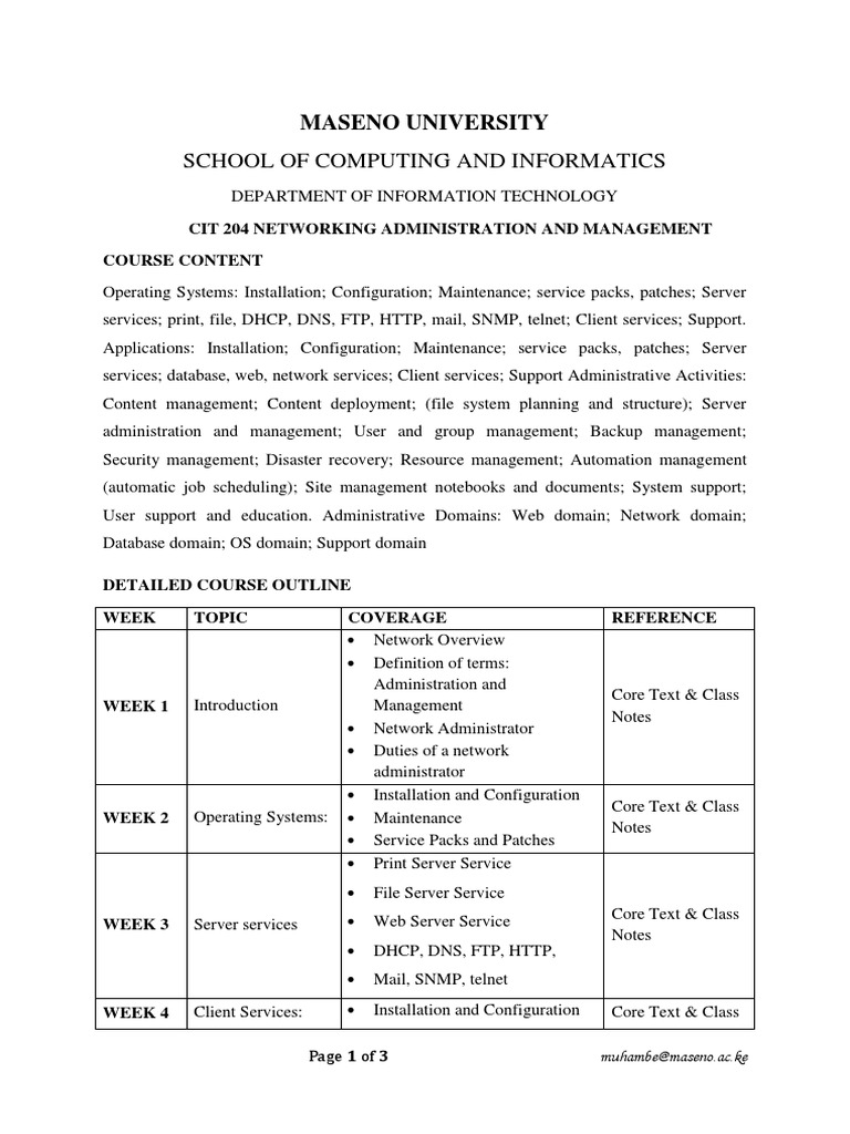 CIT 204 Networking Administration and Management CO | PDF | World Wide ...